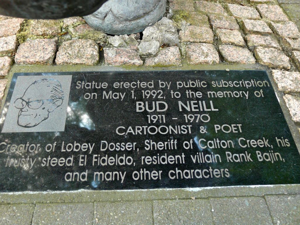 Equestrian statue of Lobey Dosser in Glasgow UK