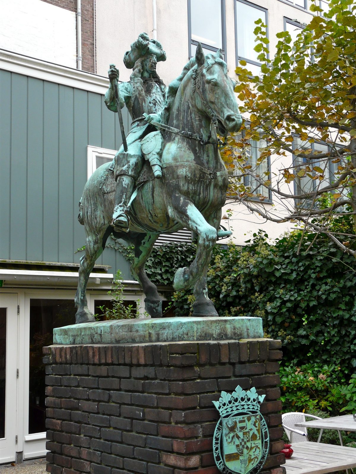 Equestrian statue of Willem III in The Hague Netherlands