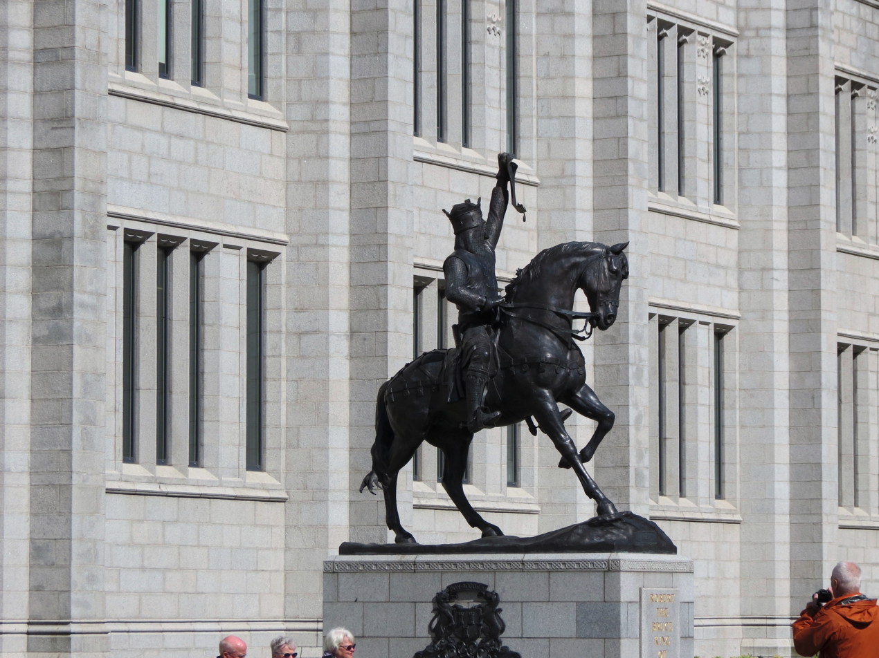 Equestrian statue of Robert the Bruce in Aberdeen UK