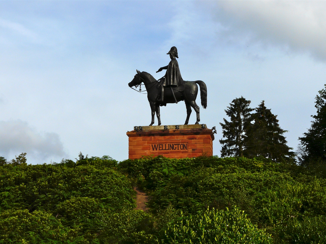 Equestrian statue of Duke of Wellington in Aldershot UK
