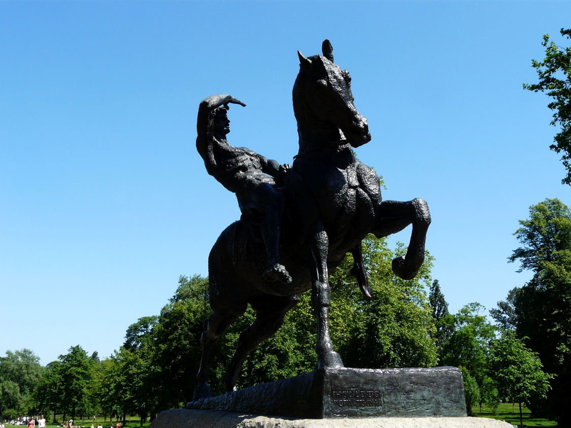 Equestrian statue of Physical Energy in London UK