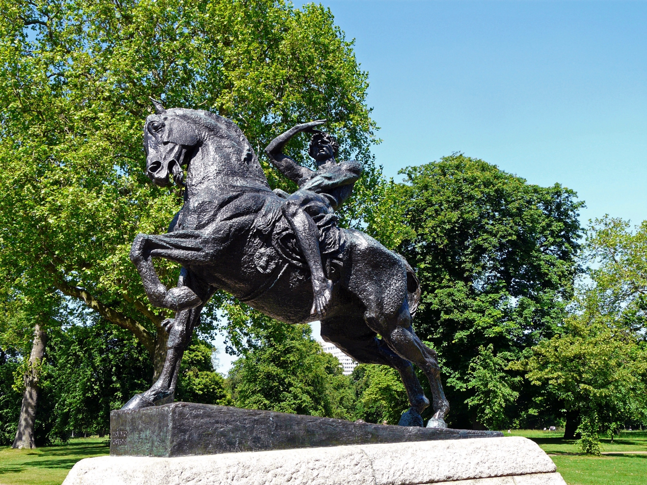 Equestrian statue of Physical Energy in London UK