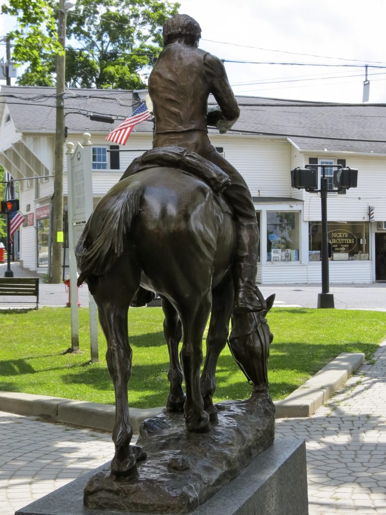 Equestrian statue of Abraham Lincoln in CT Bethel US