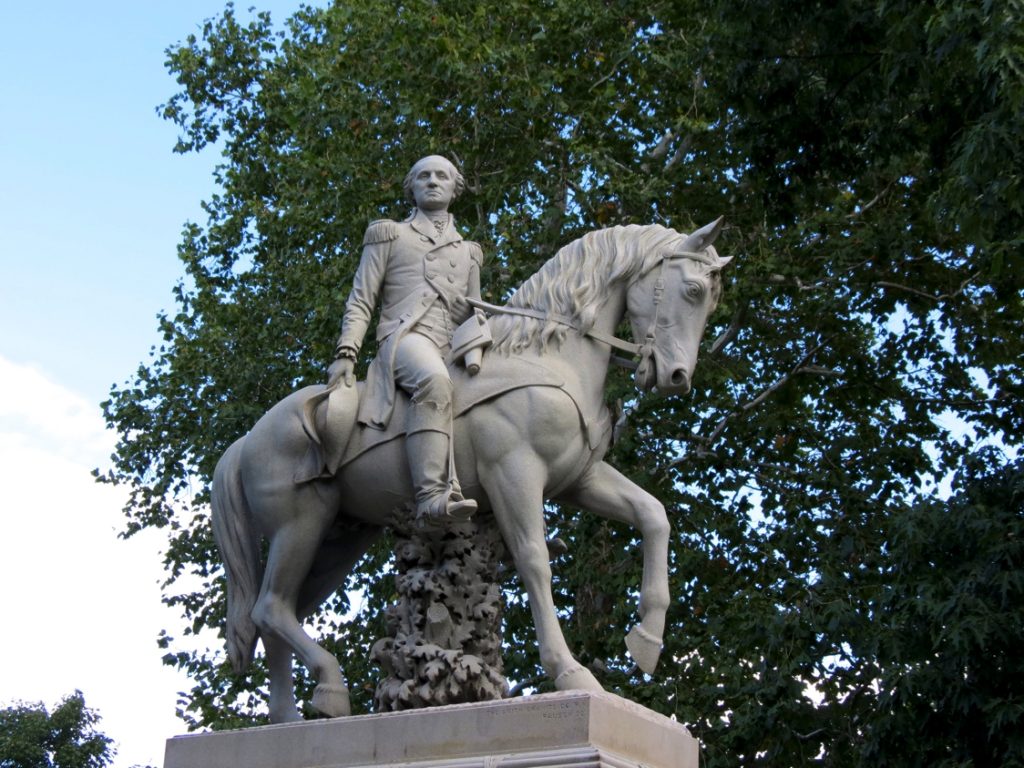Equestrian statue of George Washington in PA Pittsburgh US