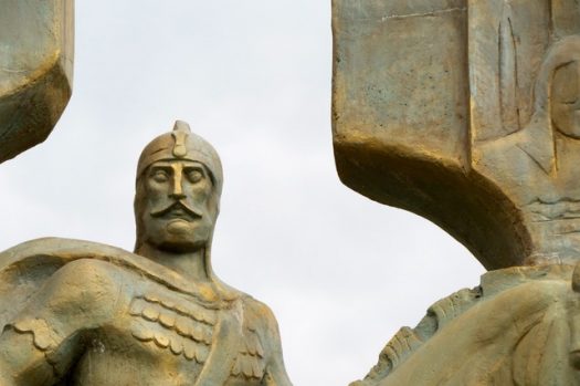 Equestrian statue of Erekle II in Aspindza Georgia