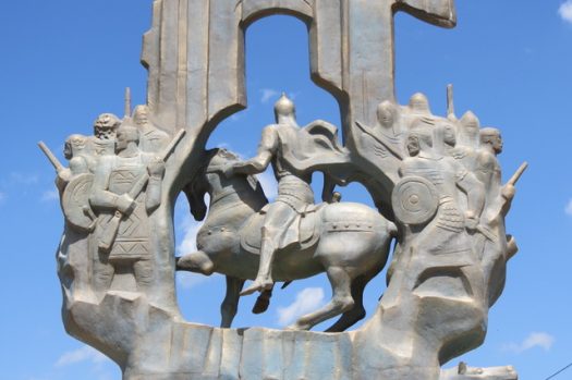 Equestrian statue of Erekle II in Aspindza Georgia