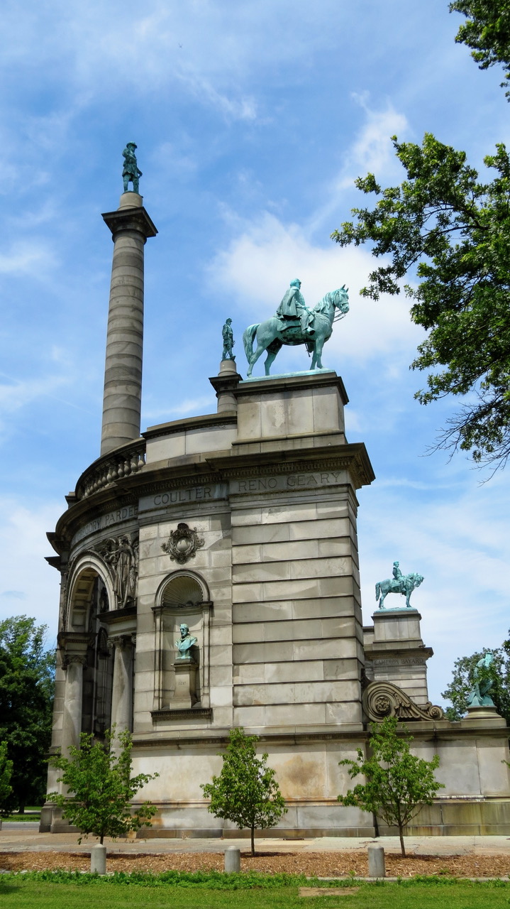 Equestrian statue of George Brinton McClellan in PA Philadelphia US